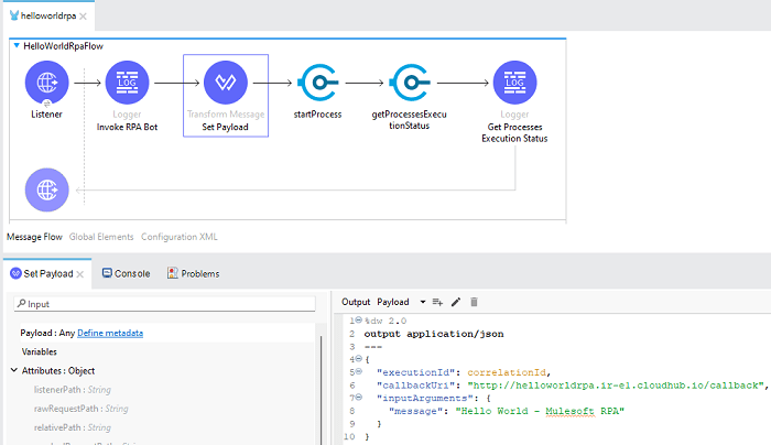 Invoke MuleSoft RPA from the Composer